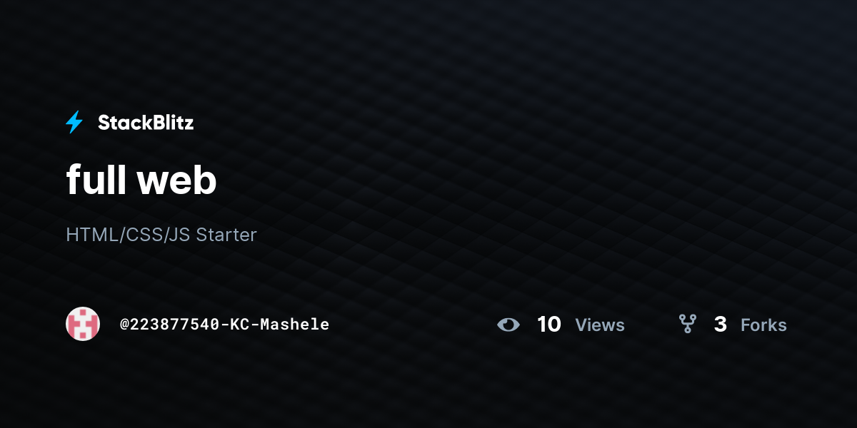 full web - StackBlitz
