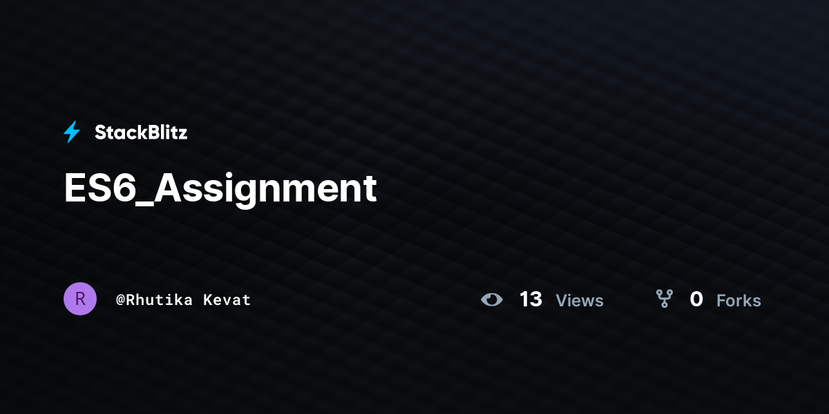 ES6_Assignment - StackBlitz