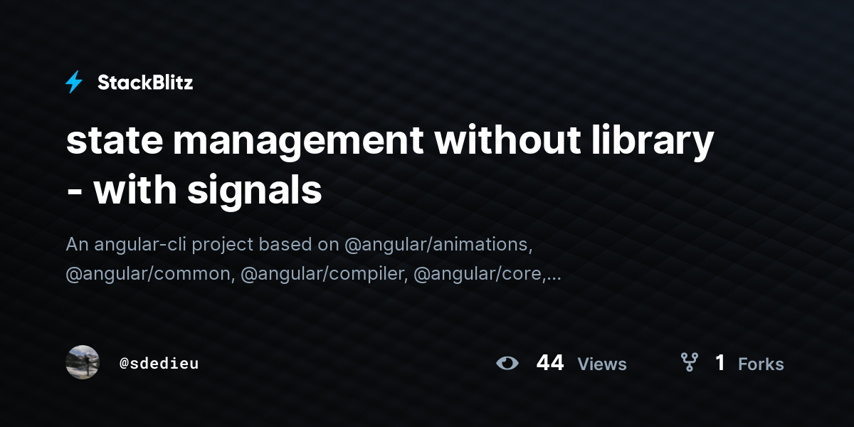 state management without library - with signals - StackBlitz