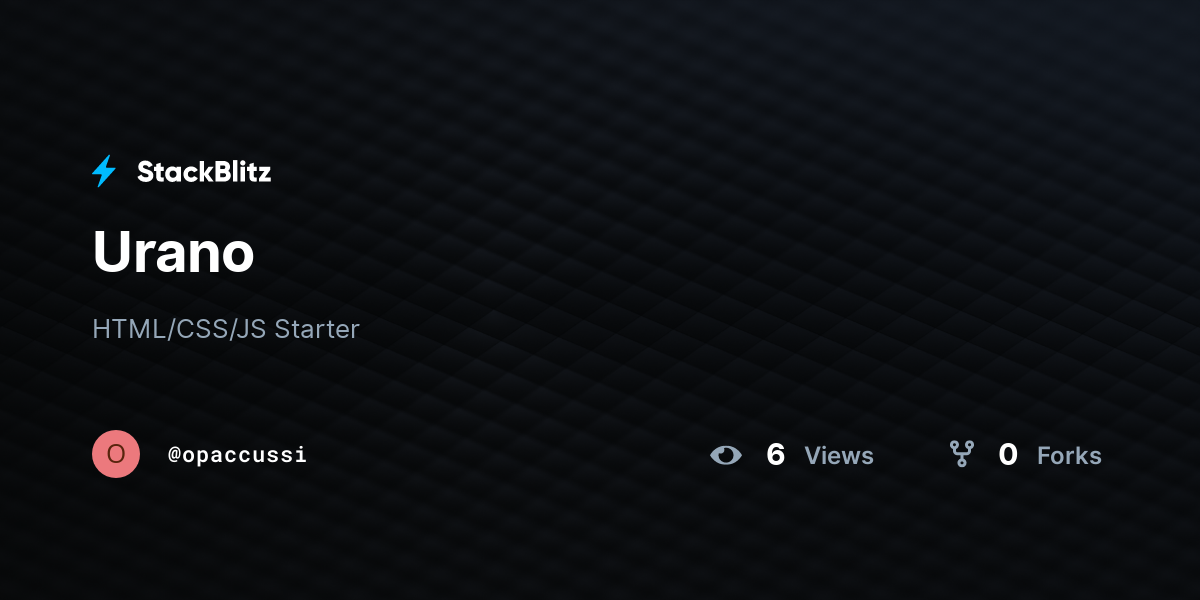 Urano - StackBlitz