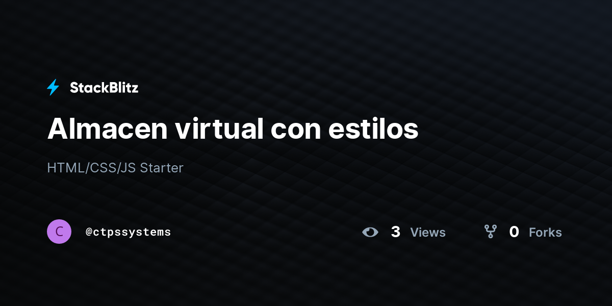 Almacen virtual con estilos - StackBlitz