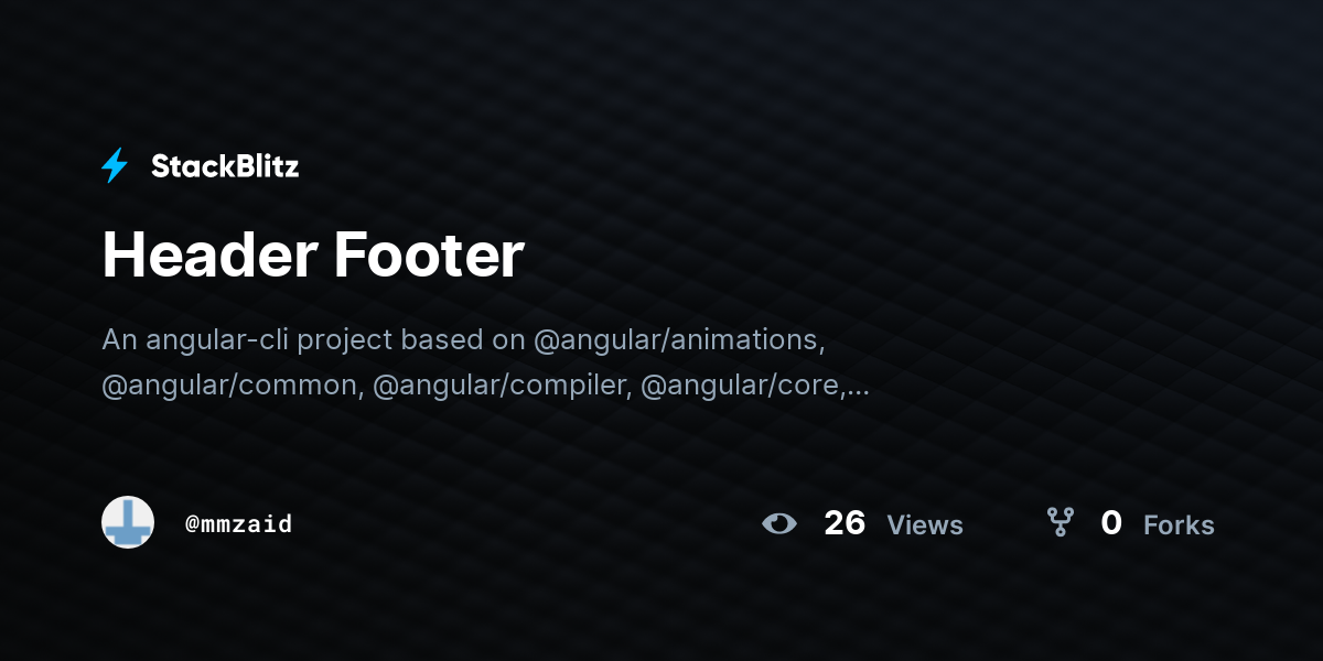 Header Footer - StackBlitz