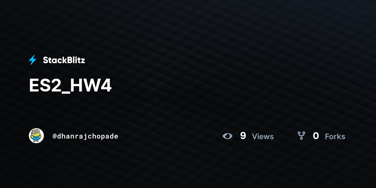 ES2_HW4 - StackBlitz