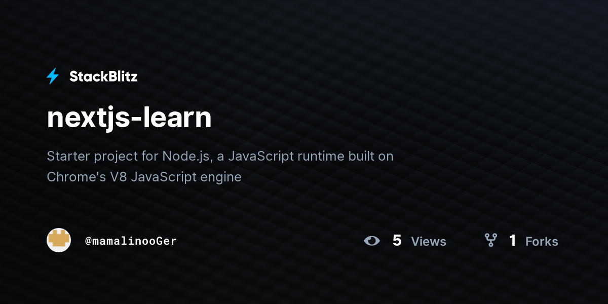 nextjs-learn - StackBlitz