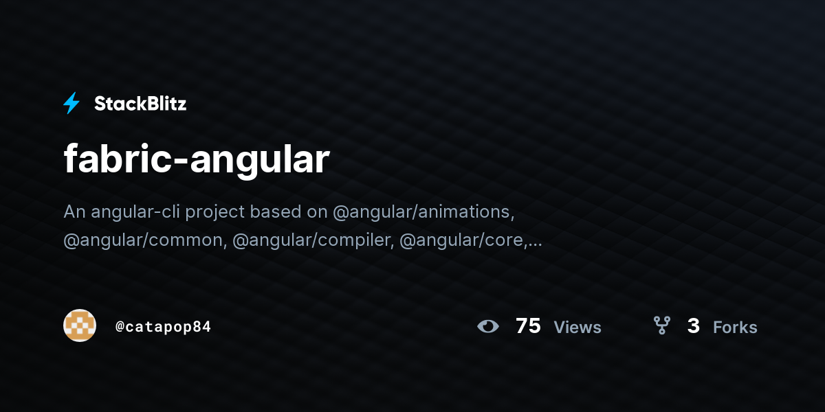 fabric-angular - StackBlitz