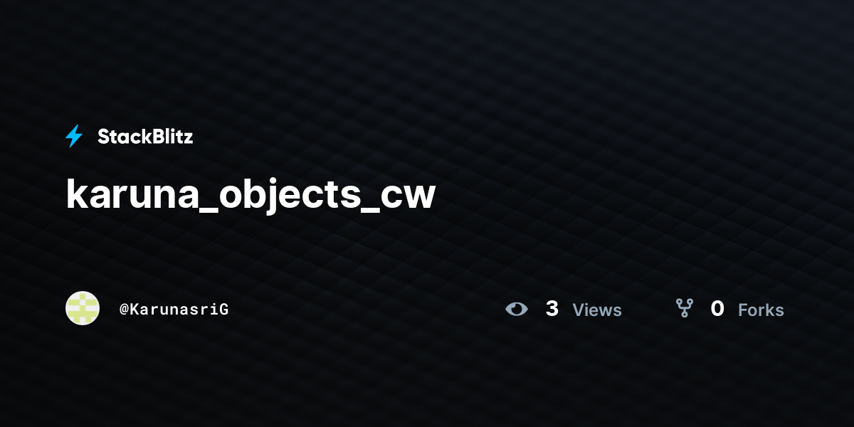 karuna_objects_cw - StackBlitz