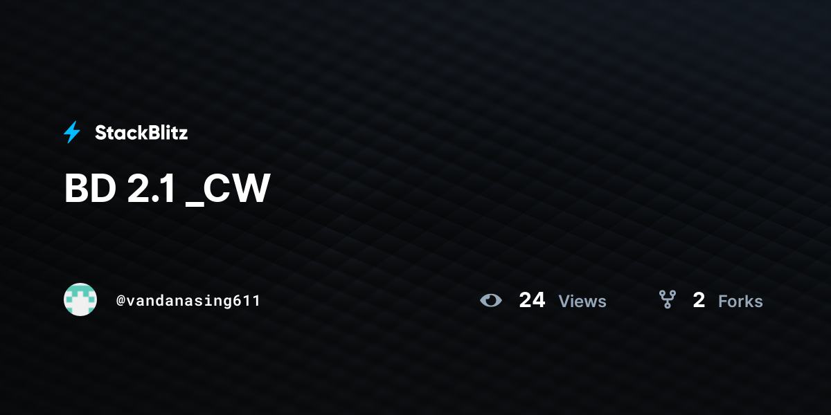 Bd 2 1 Cw Stackblitz