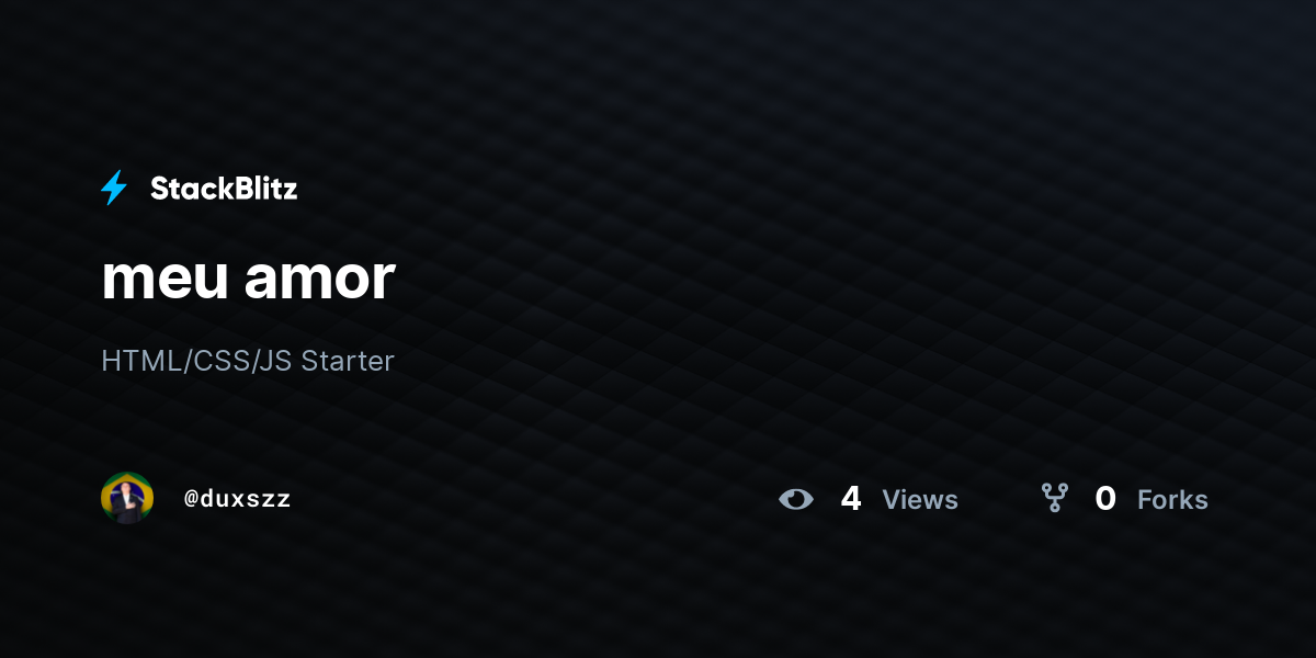 meu amor - StackBlitz