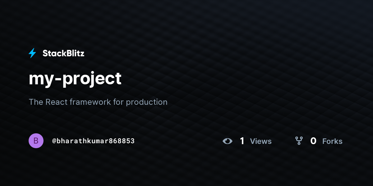 my-project - StackBlitz