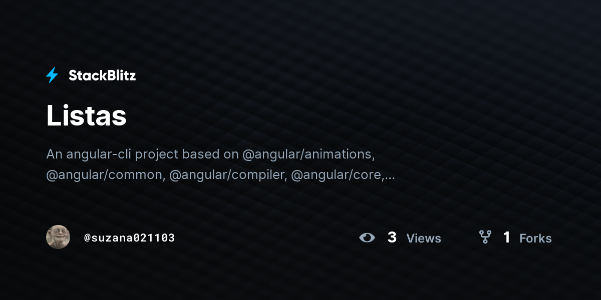 Listas - StackBlitz