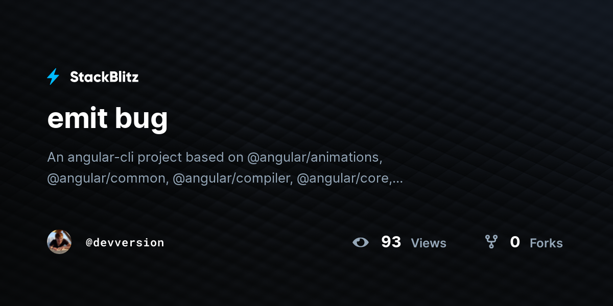 emit bug - StackBlitz