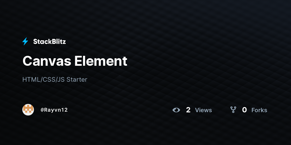 Canvas Element - StackBlitz