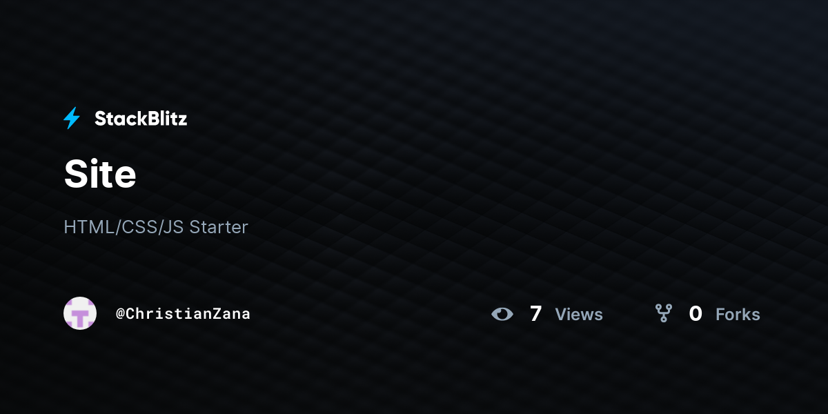 Site - StackBlitz