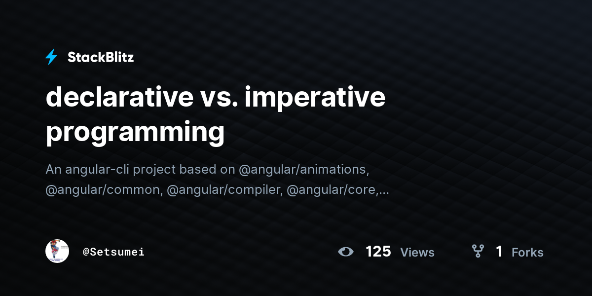 declarative vs. imperative programming - StackBlitz