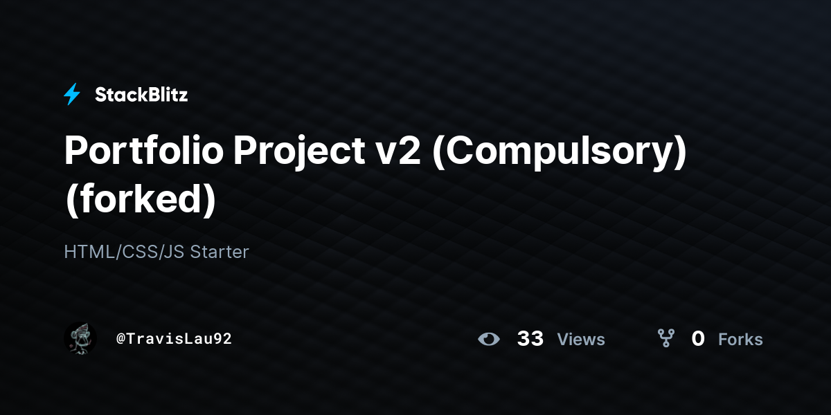 Portfolio Project v2 (Compulsory) (forked) - StackBlitz