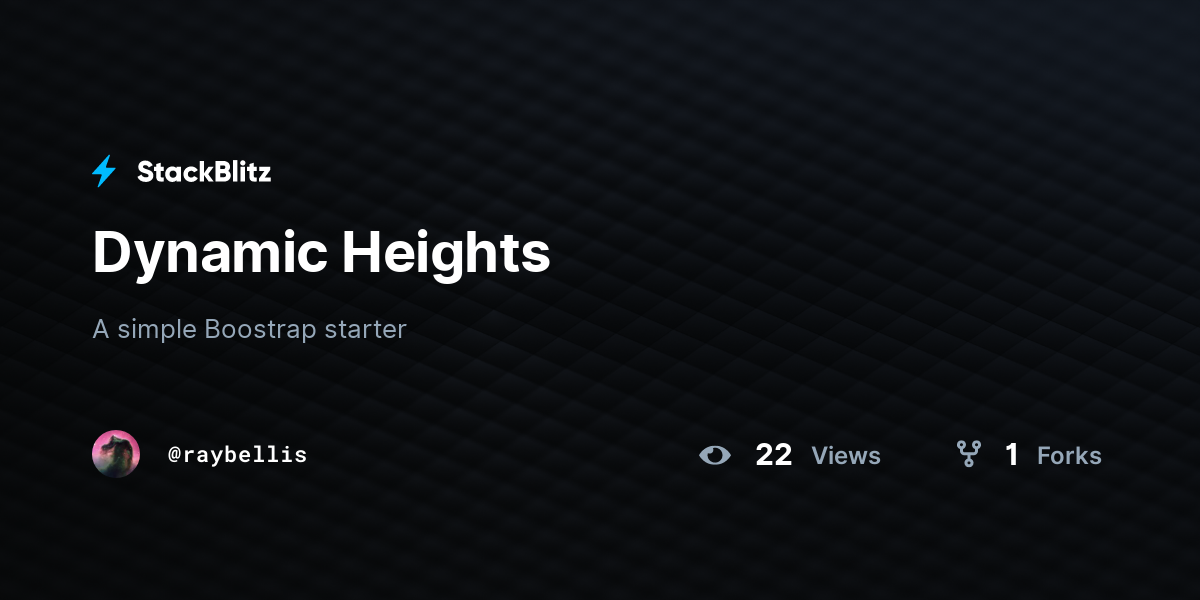 Dynamic Heights - StackBlitz