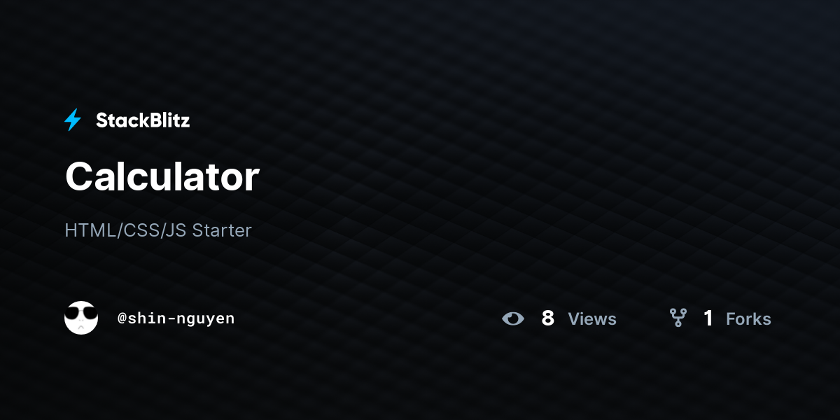 Calculator - StackBlitz