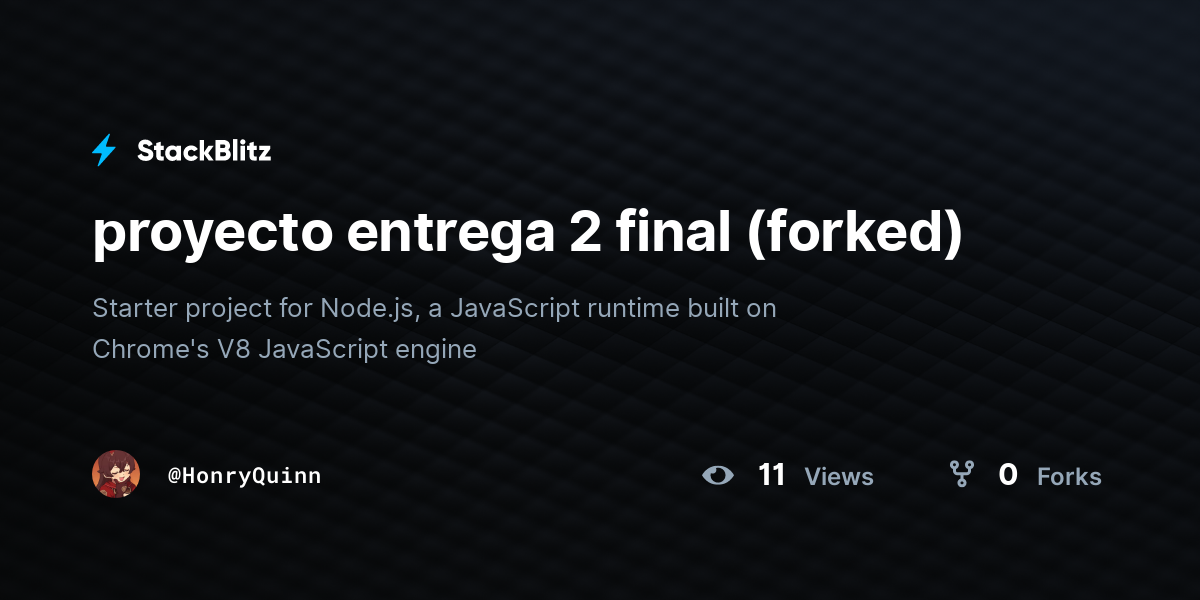 proyecto entrega 2 final (forked) - StackBlitz