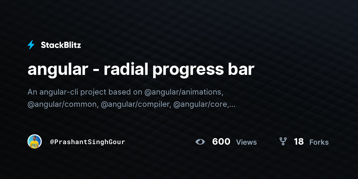 angular - radial progress bar - StackBlitz
