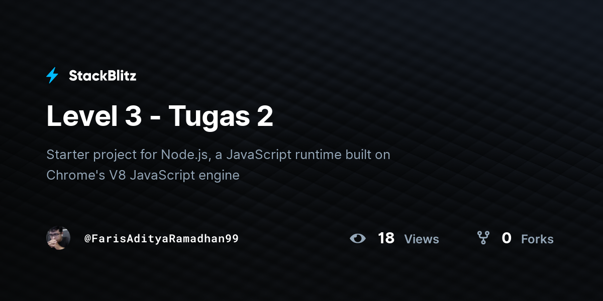 Level 3 - Tugas 2 - StackBlitz