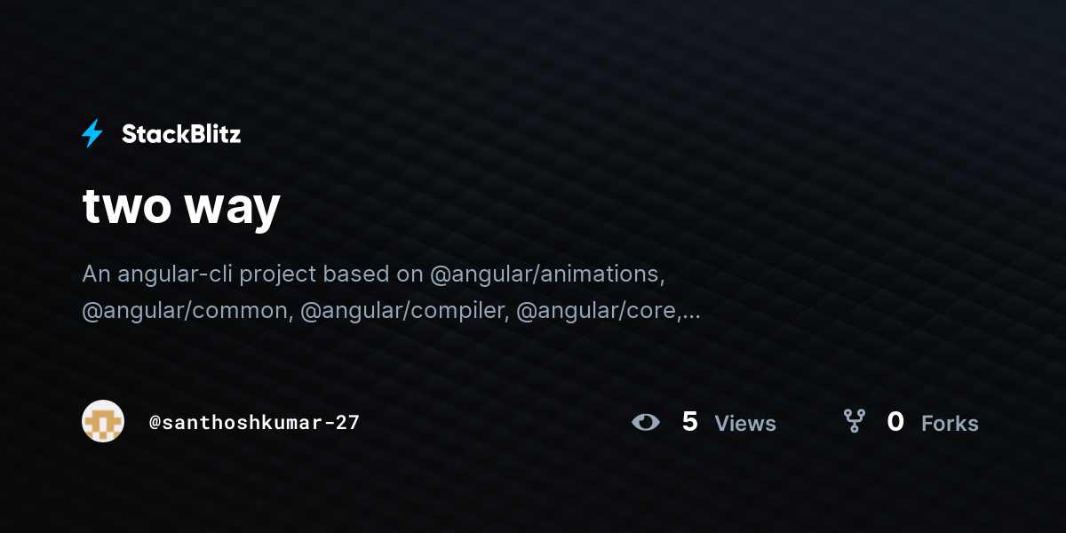 two way - StackBlitz