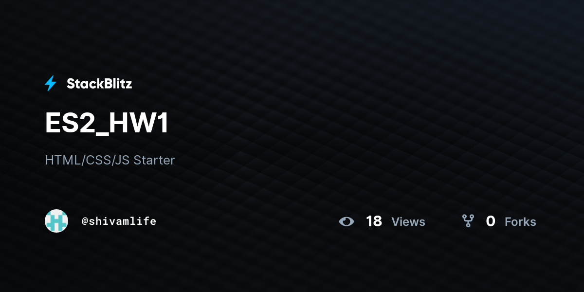 ES2_HW1 - StackBlitz