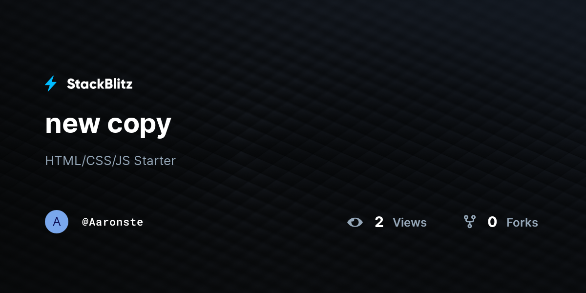 new copy - StackBlitz