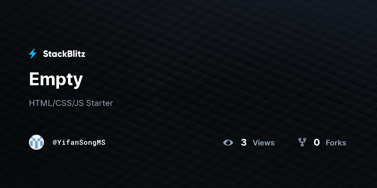 Empty - StackBlitz