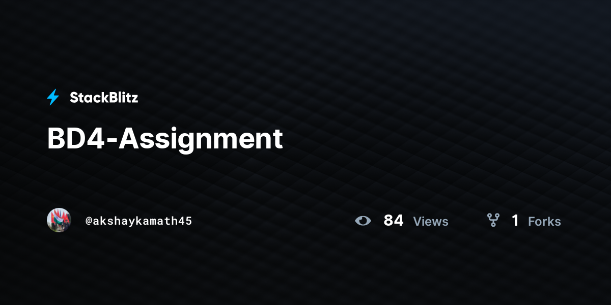 BD4-Assignment - StackBlitz