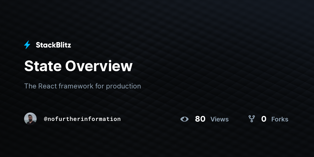 State Overview - StackBlitz