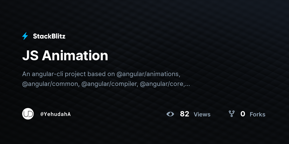 JS Animation - StackBlitz