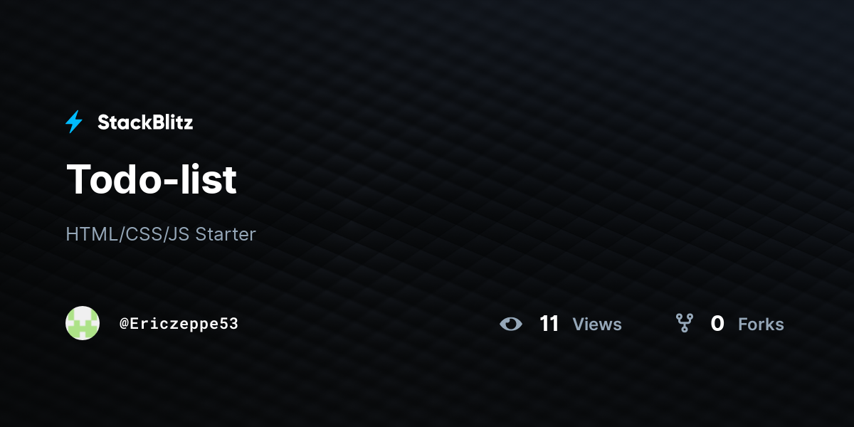 Todo List Stackblitz