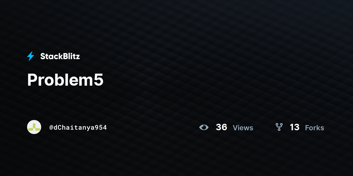 Problem5 - StackBlitz