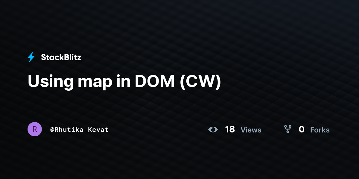 Using map in DOM (CW) - StackBlitz