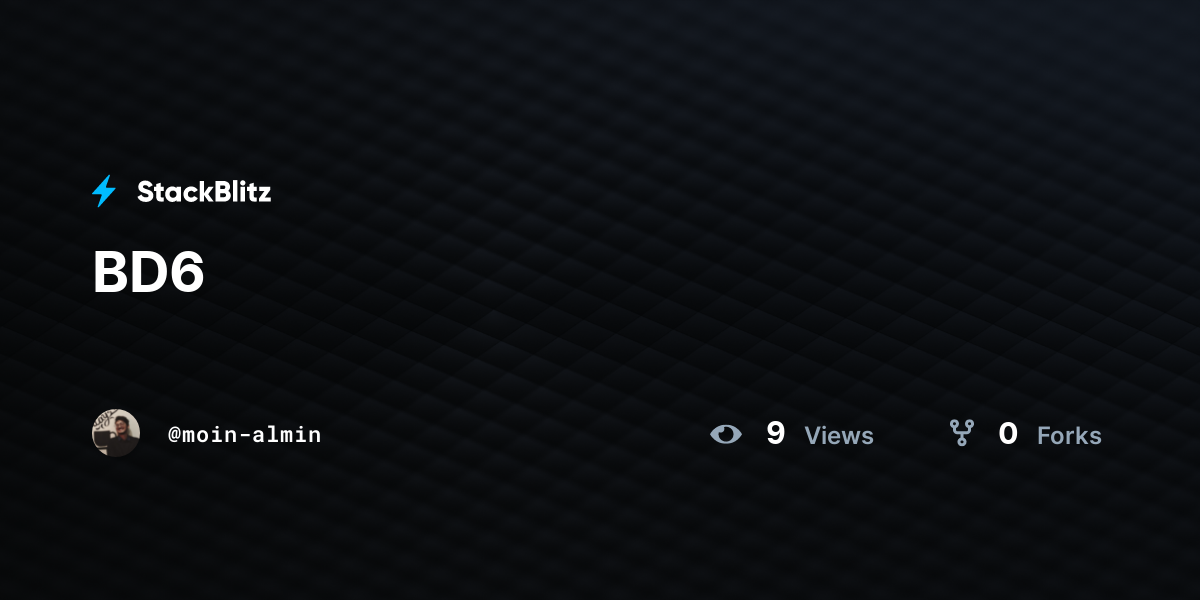 BD6 - StackBlitz