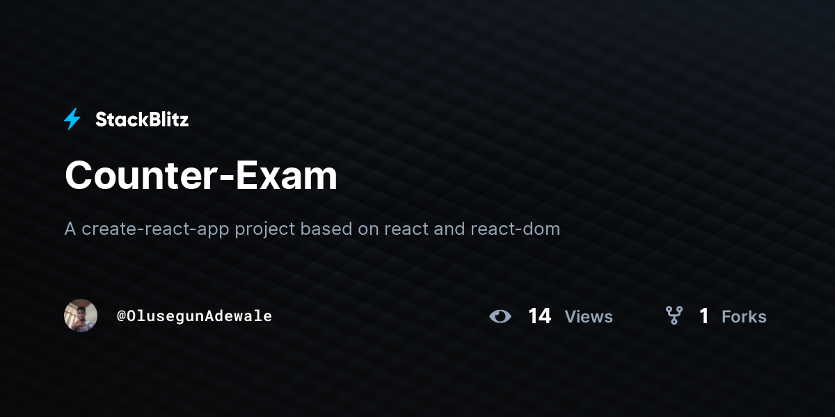 Counter-Exam - StackBlitz