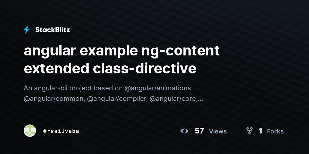 angular example ng-content extended class-directive - StackBlitz