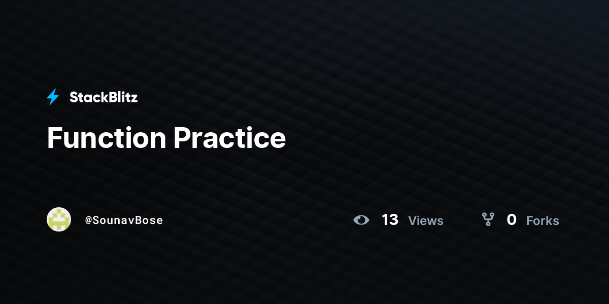 Function Practice - StackBlitz
