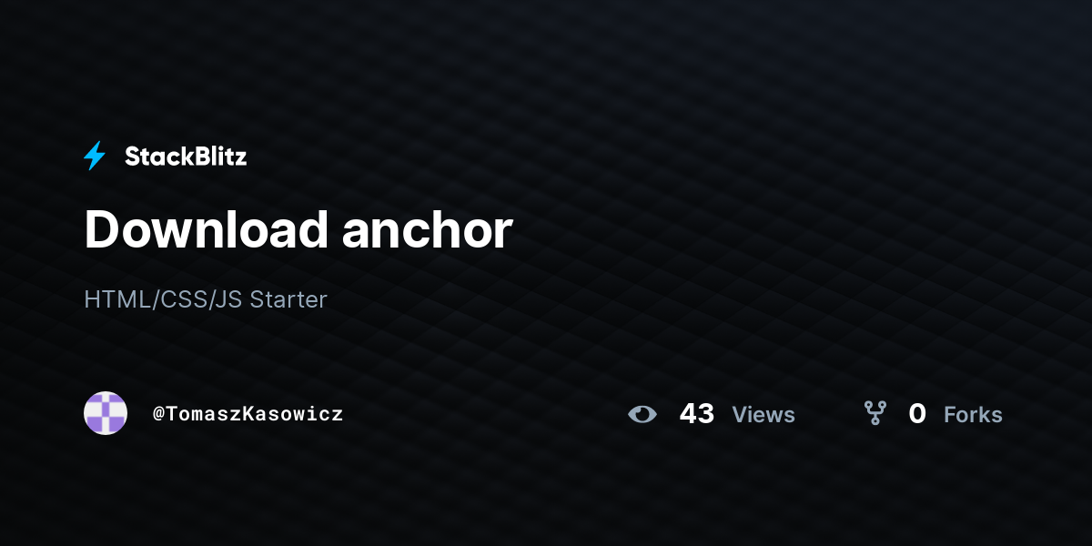 Download anchor - StackBlitz