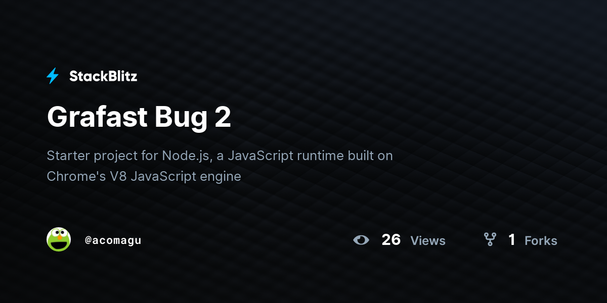Grafast Bug 2 - StackBlitz