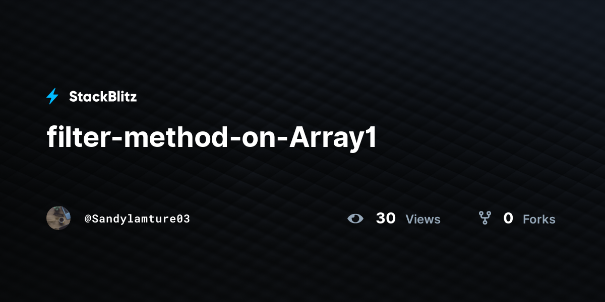 filter-method-on-Array1 - StackBlitz