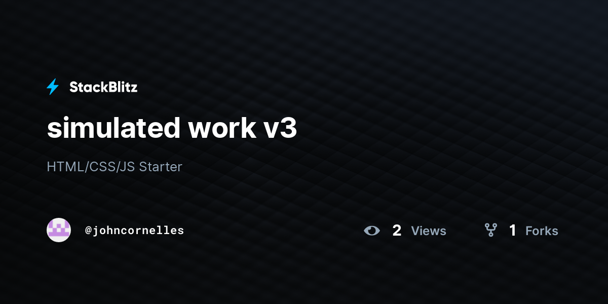 simulated work v3 - StackBlitz