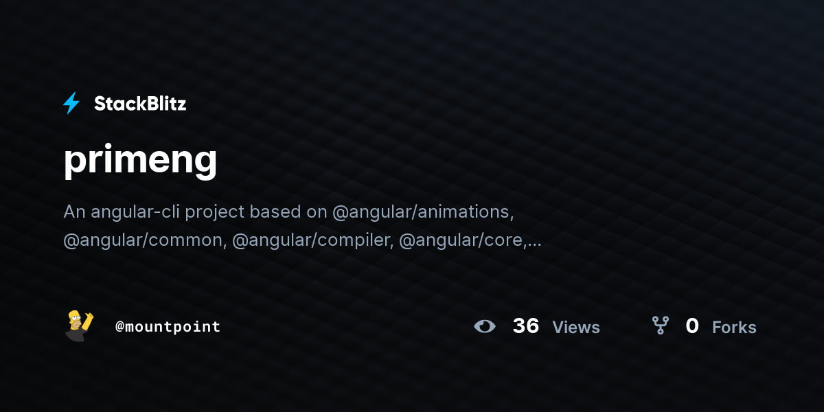 primeng - StackBlitz