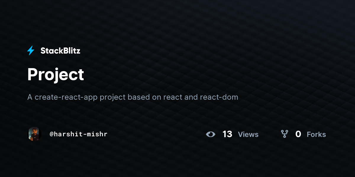 Project - StackBlitz