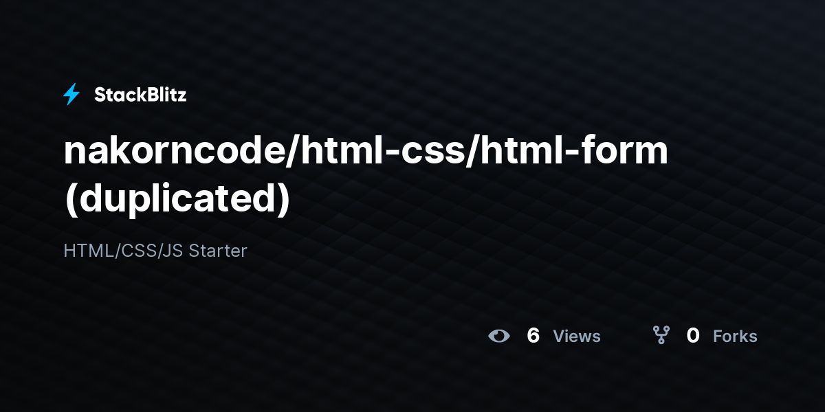 nakorncode/html-css/html-form (duplicated) - StackBlitz