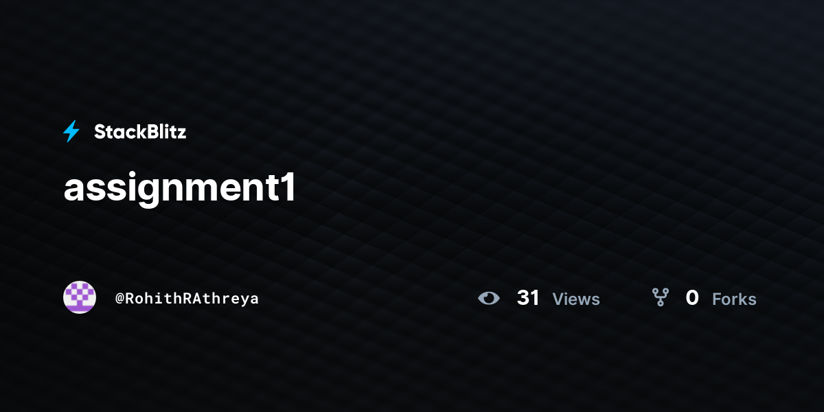 assignment1 - StackBlitz