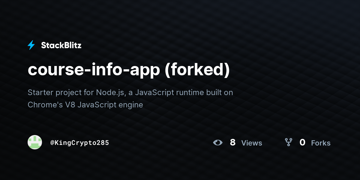 course-info-app (forked) - StackBlitz