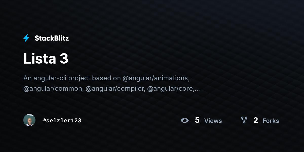 Lista 3 - StackBlitz