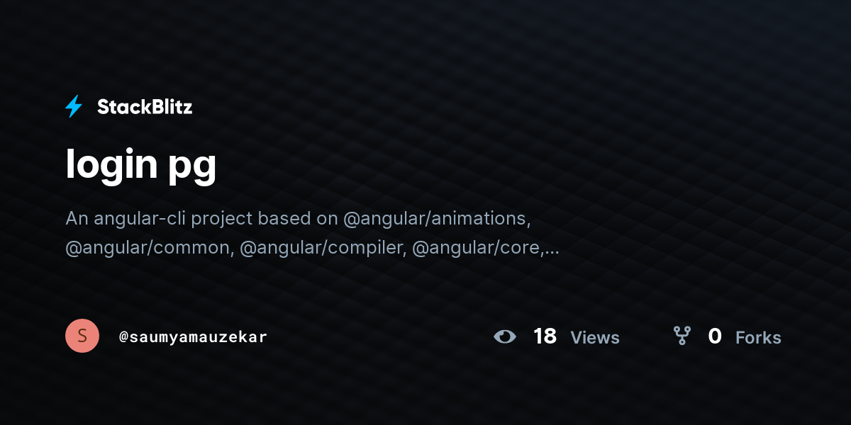 login pg - StackBlitz