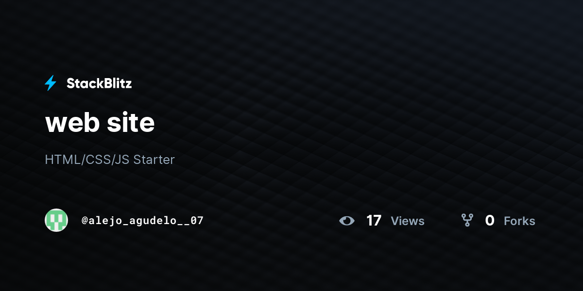 web site - StackBlitz